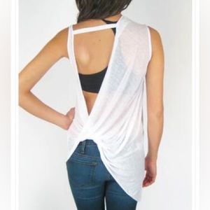 Helmut Lang | Tops | Helmut Lang Asymmetric Threadbare Twist Back Strap ...